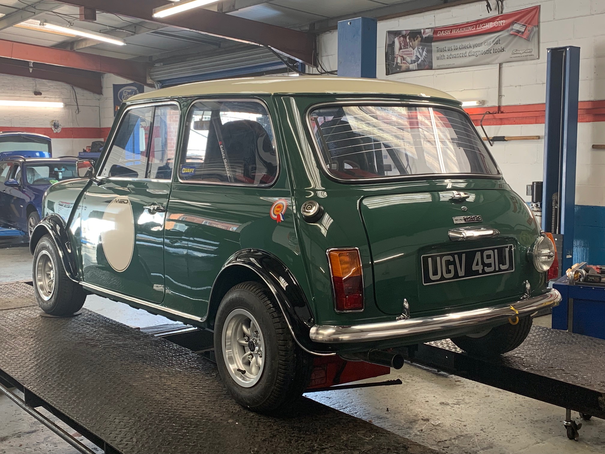 Supercharged Mini and Triumph GT6 in for full geometry set up. – Aarons ...